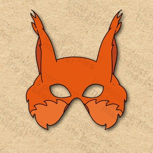 Squirrel Mask Printable Paper DIY for Kids and Adults. PDF - Etsy
