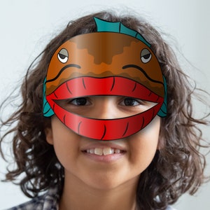 Catfish Mask Printable, Paper DIY for Kids and Adults. PDF Template ...