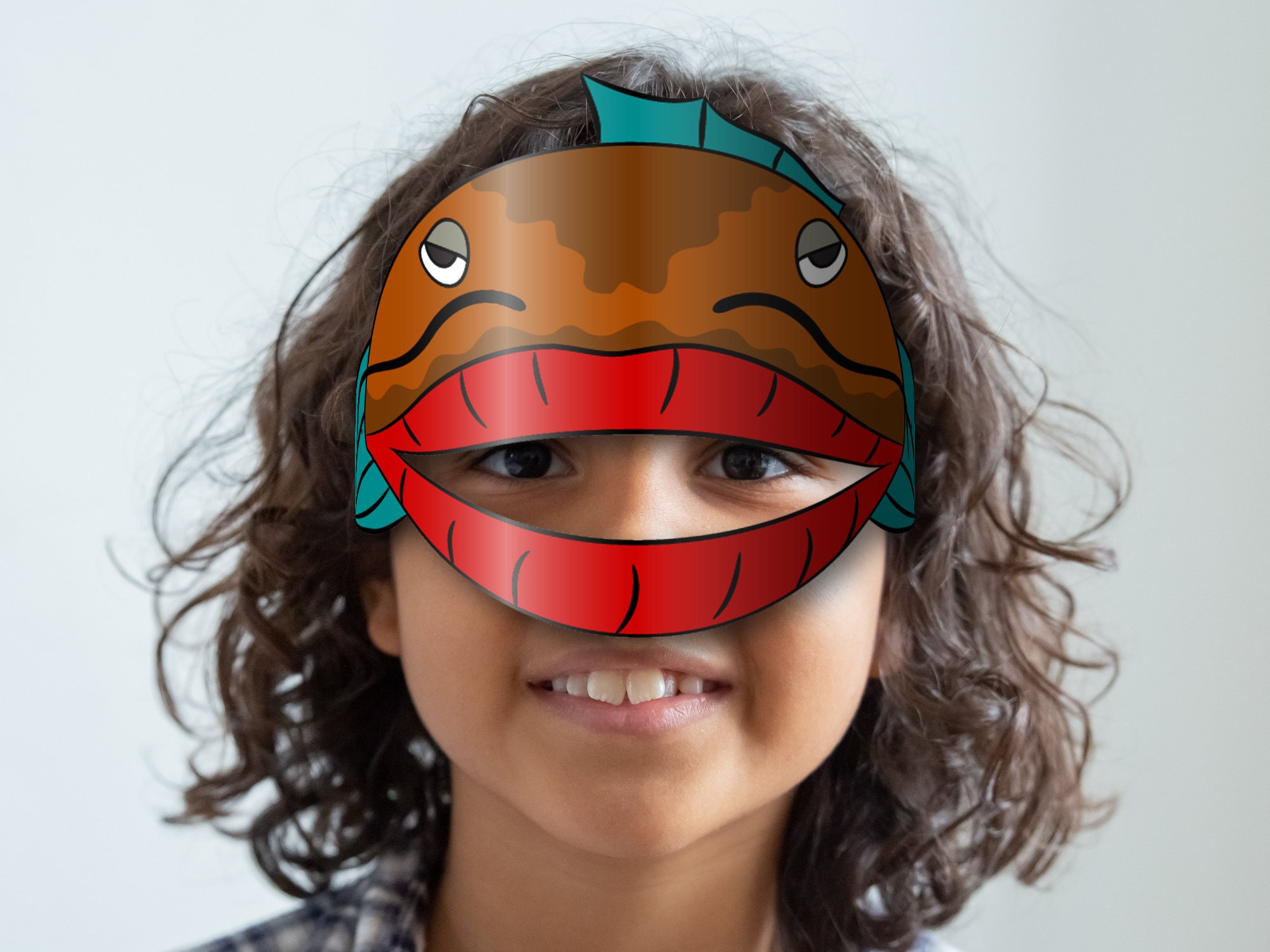 Catfish Mask Printable, Paper DIY for Kids and Adults. PDF Template ...