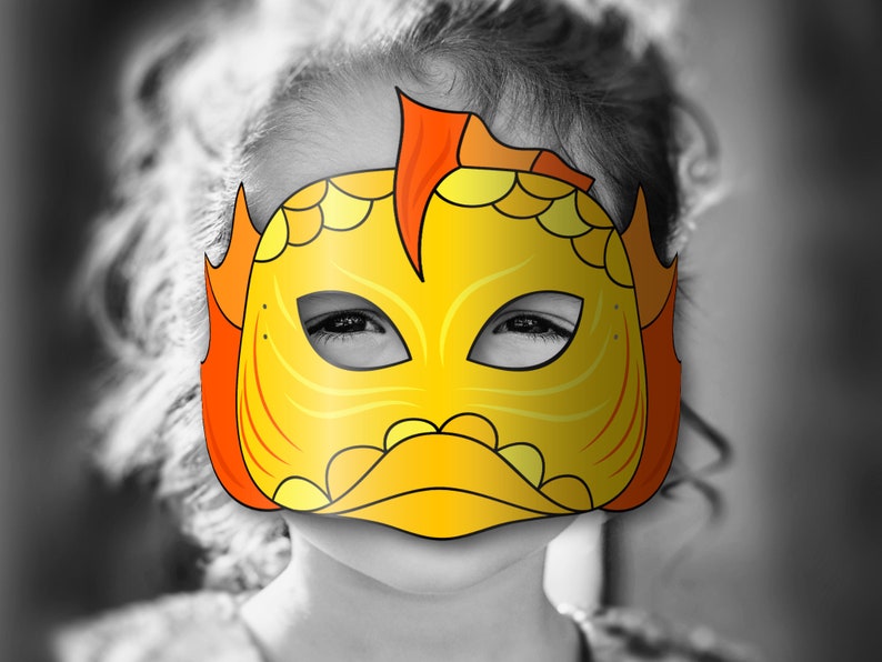 Fish Masks Printable Color Coloring Paper DIY for Kids and - Etsy