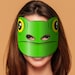 Frog Mask Printable, Paper DIY for Kids and Adults. PDF Template ...