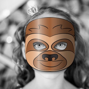 Sloth Mask Printable Paper DIY for Kids and Adults. PDF - Etsy