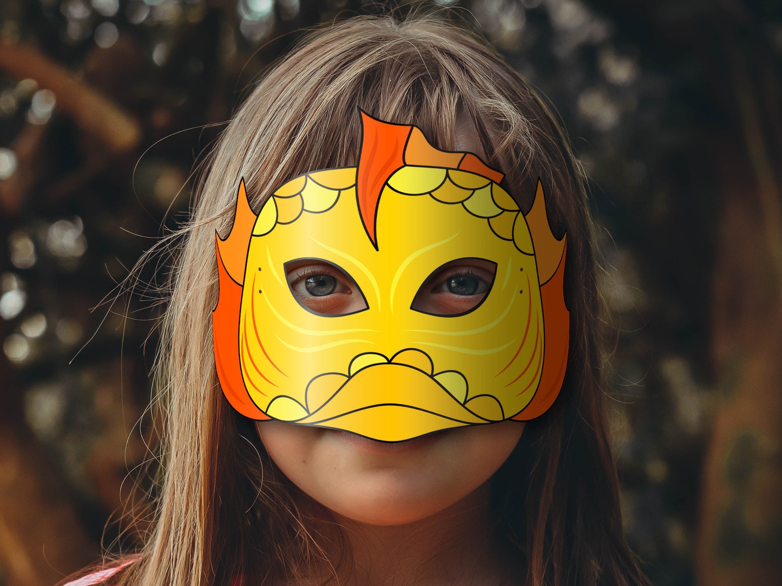 Fish Mask Printable, Paper DIY for Kids and Adults. PDF Template ...