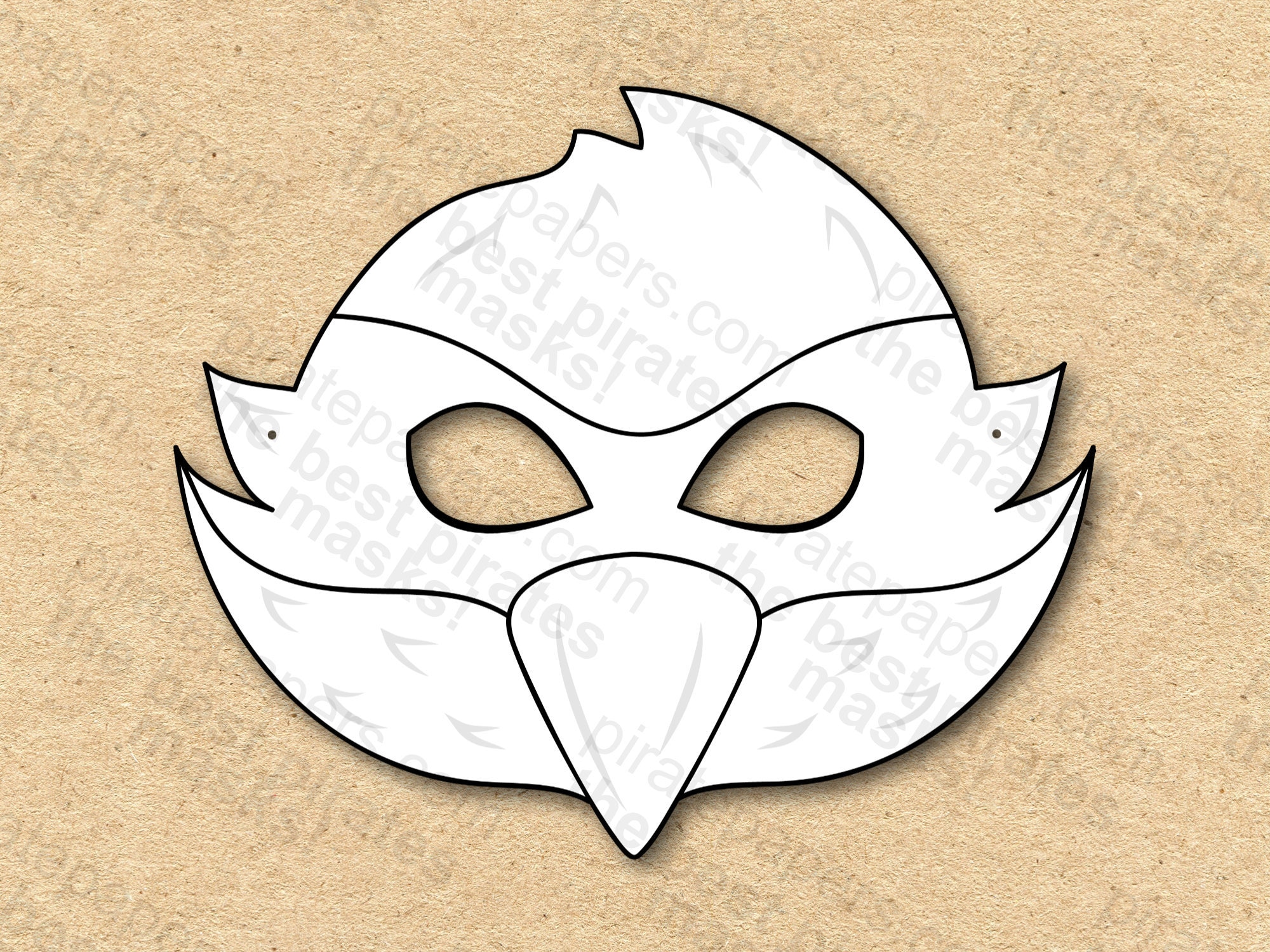 Bird Mask Printable Coloring Paper DIY for Kids and Adults. - Etsy