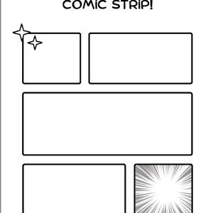 Create Your Own Comic Strip Printable | Kids DIY Comic Book Template ...