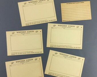 Western Union telegram stationery | Etsy