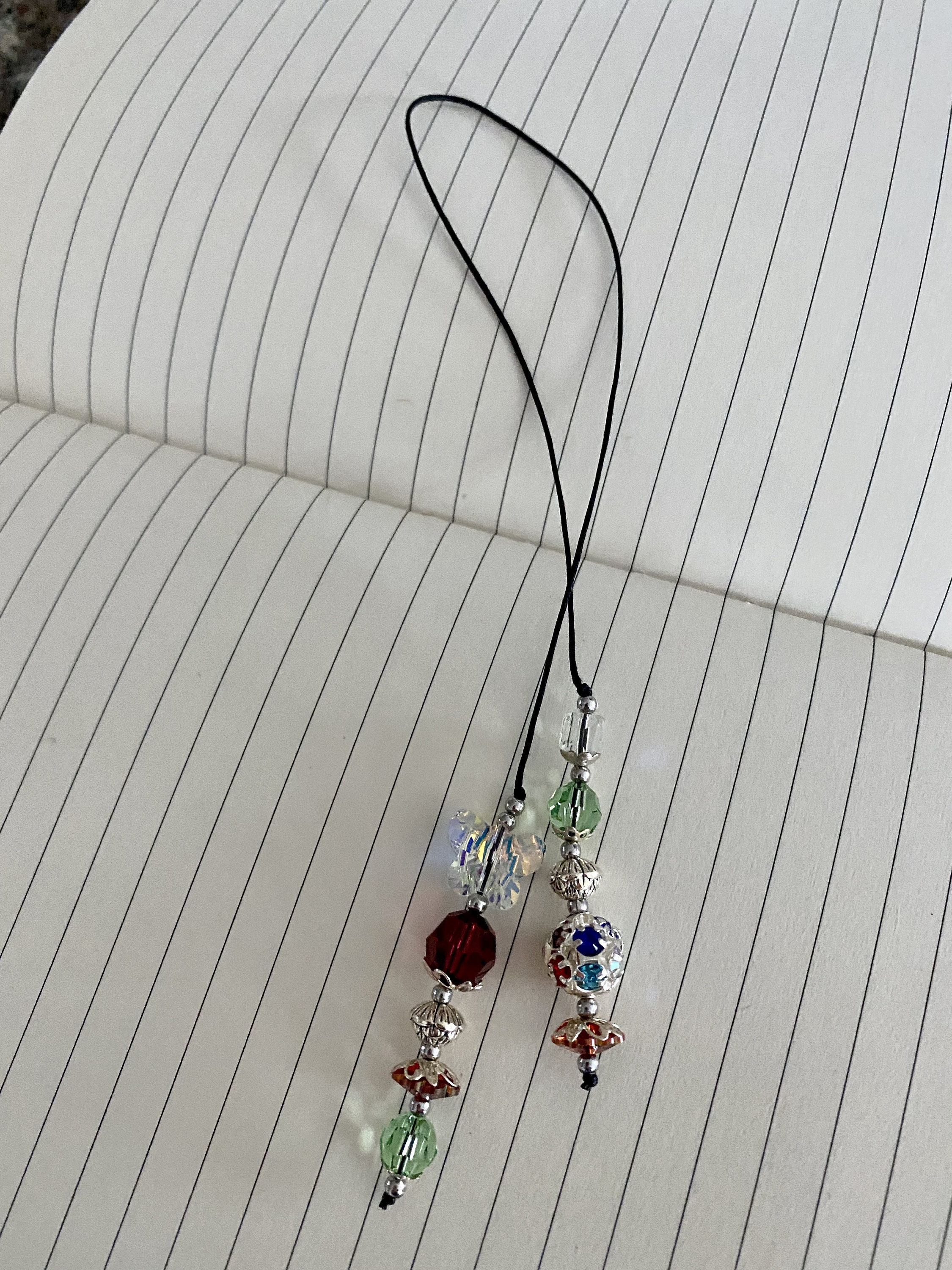 Black String Bookmark in Rainbow of Coloring - Etsy