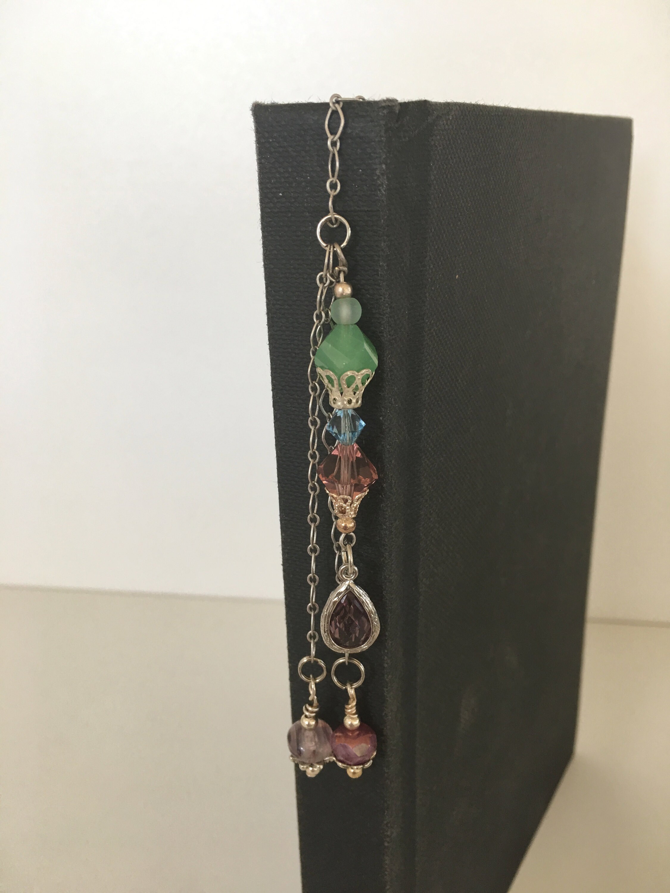 Chain Bookmark in Glass Pastel Beading With Silver Caps and - Etsy