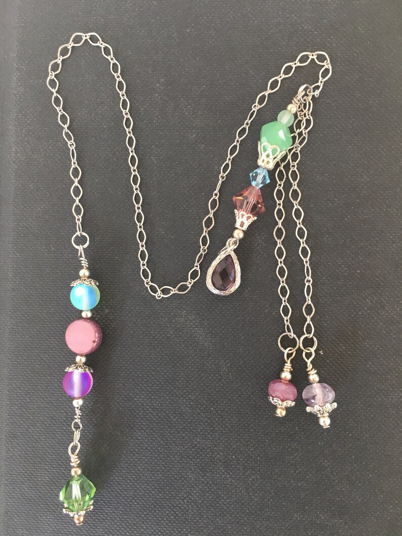 Chain Bookmark in Glass Pastel Beading With Silver Caps and - Etsy