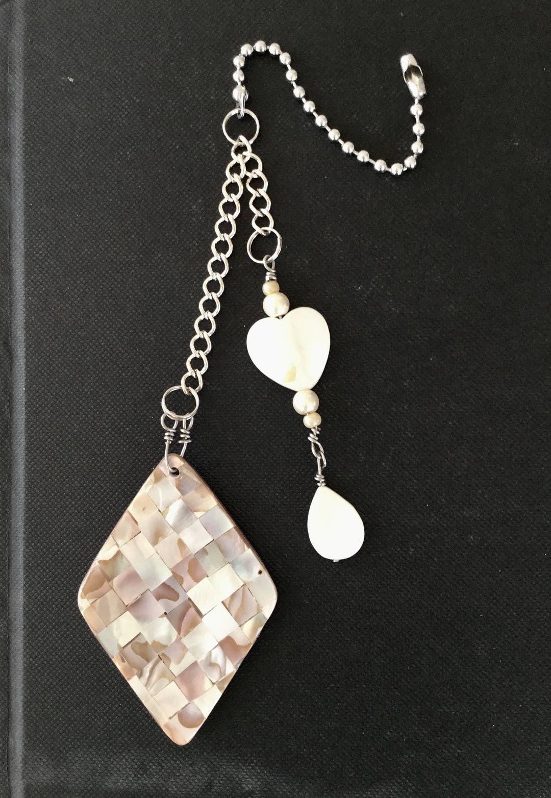 Ivory Beaded Chain Handmade Pull for Fan or Light or Even a Closet Pull ...