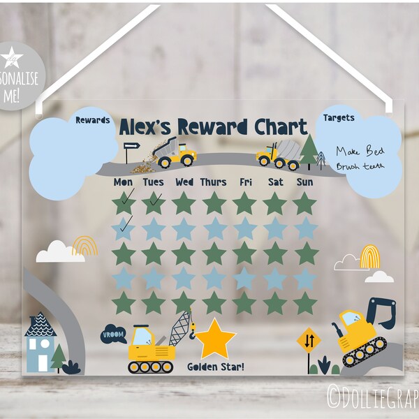 Digger Reward Chart - Etsy UK