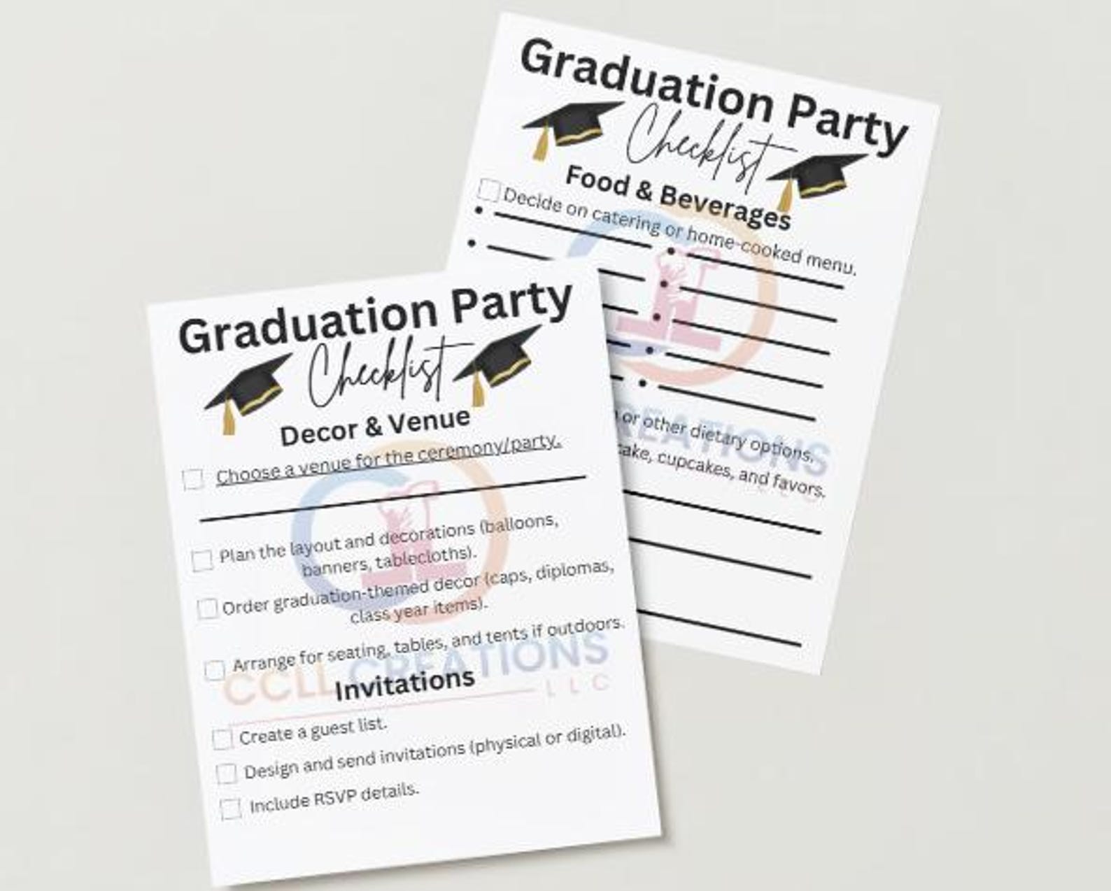 Graduation Party Checklist, Graduation Party Planning Checklist, Grad ...