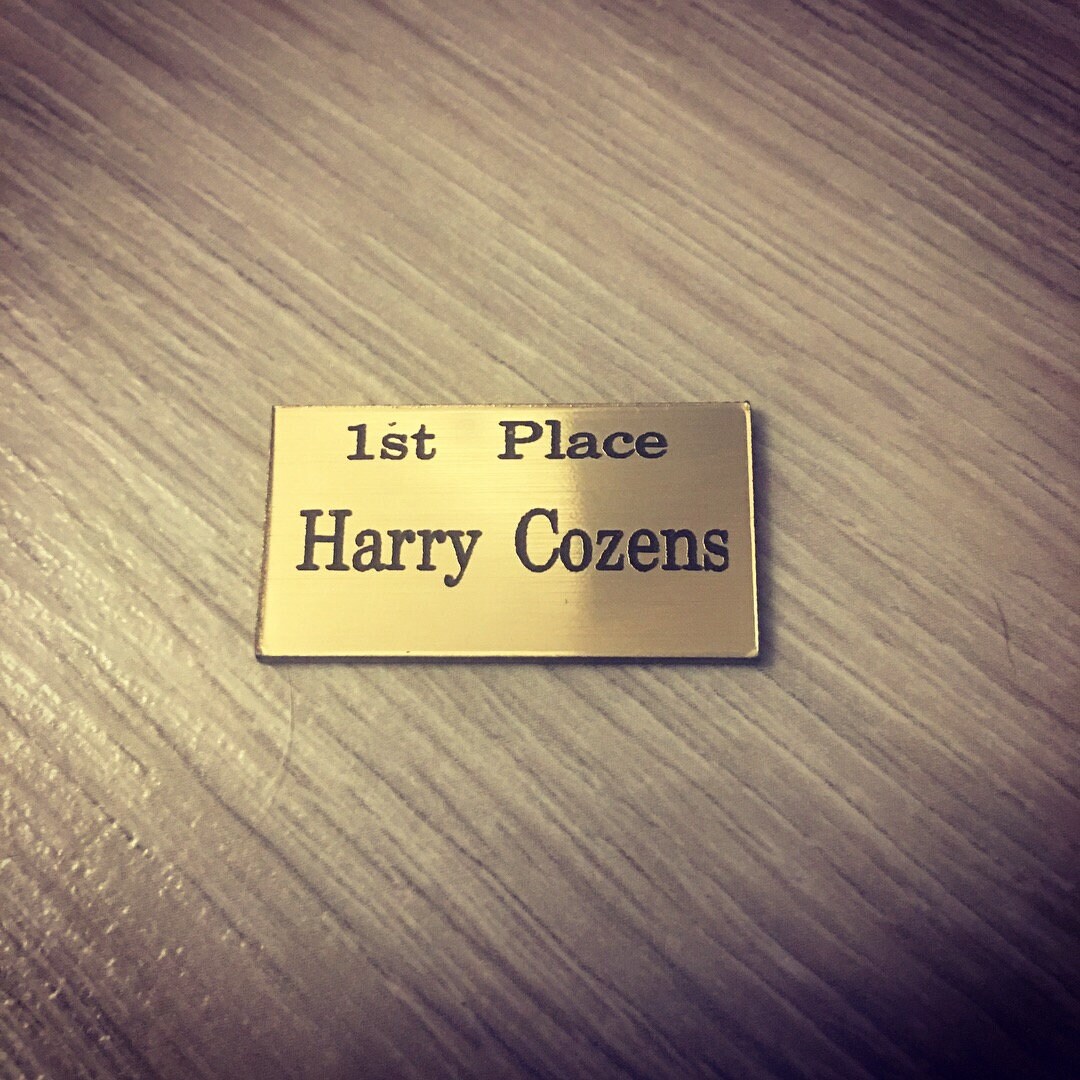 Small Engraved Plaque 20x60 Mm Brushed Brass Effect or Brushed ...