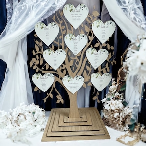 Wedding Table Plan, Seating Chart, Extra Large Tree Table Plan, Rustic ...