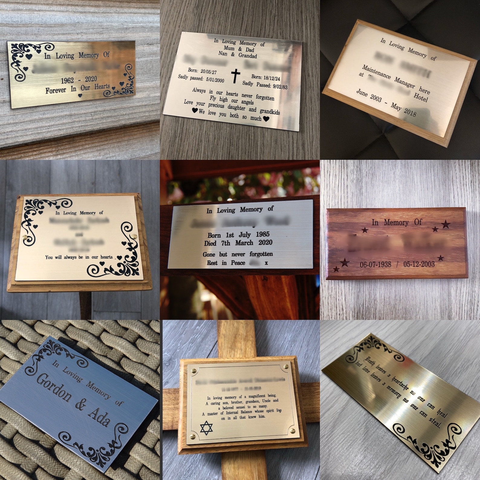 Oak Wooden Memorial Stake Plaque With Engraving Grave - Etsy