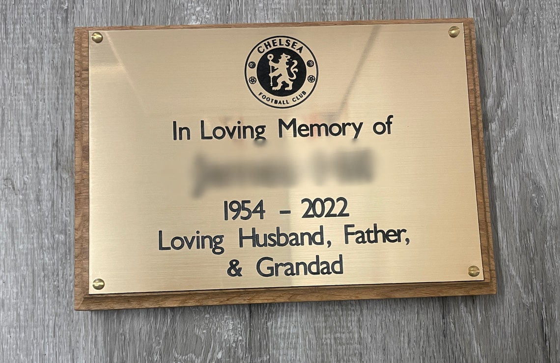 Memorial Plaque on Wooden Mount Wall Plaque - Etsy