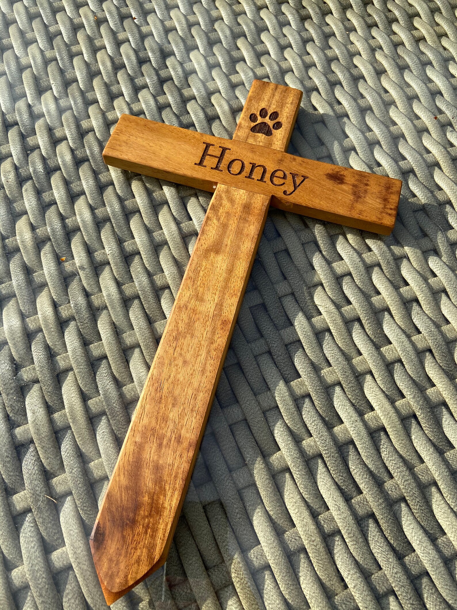 Pet Memorial Engraved Cross Wooden Memorial Cross Grave - Etsy