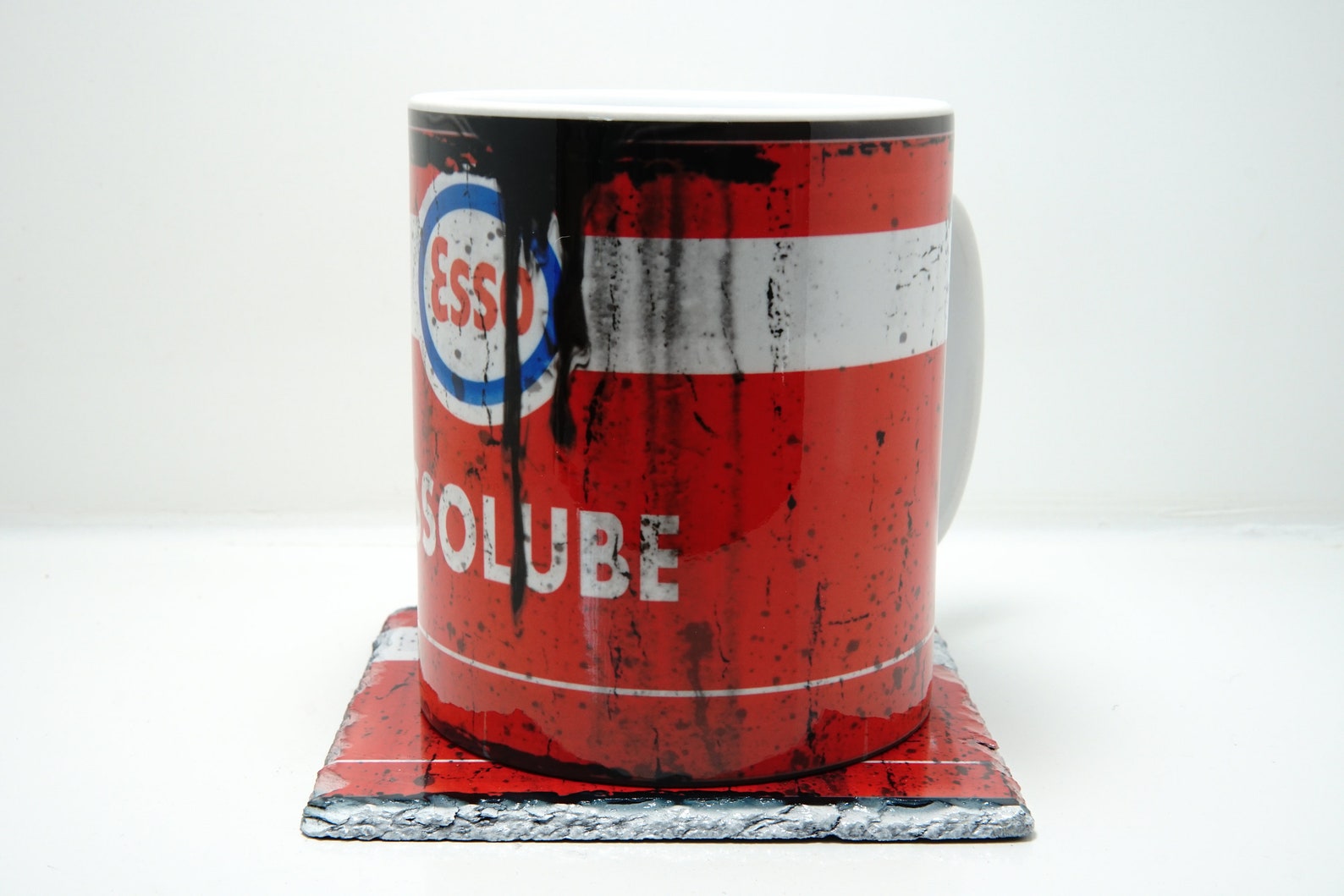 Retro Distressed Oil Can Effect Mug and Coaster Set Gift for - Etsy UK