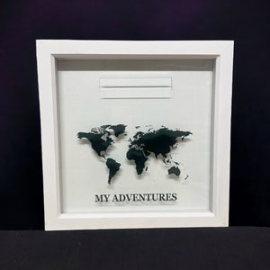 My Adventures, Drop Box Frame, Shadow Box , Travel Keep Sakes ...