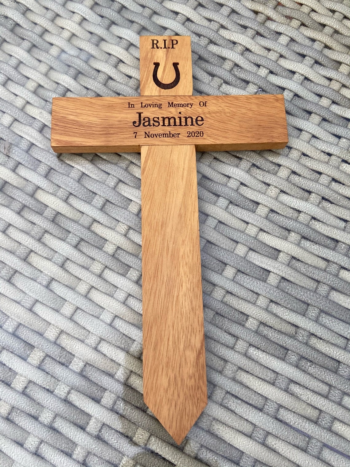 Pet Memorial Engraved Cross Wooden Memorial Cross Grave - Etsy