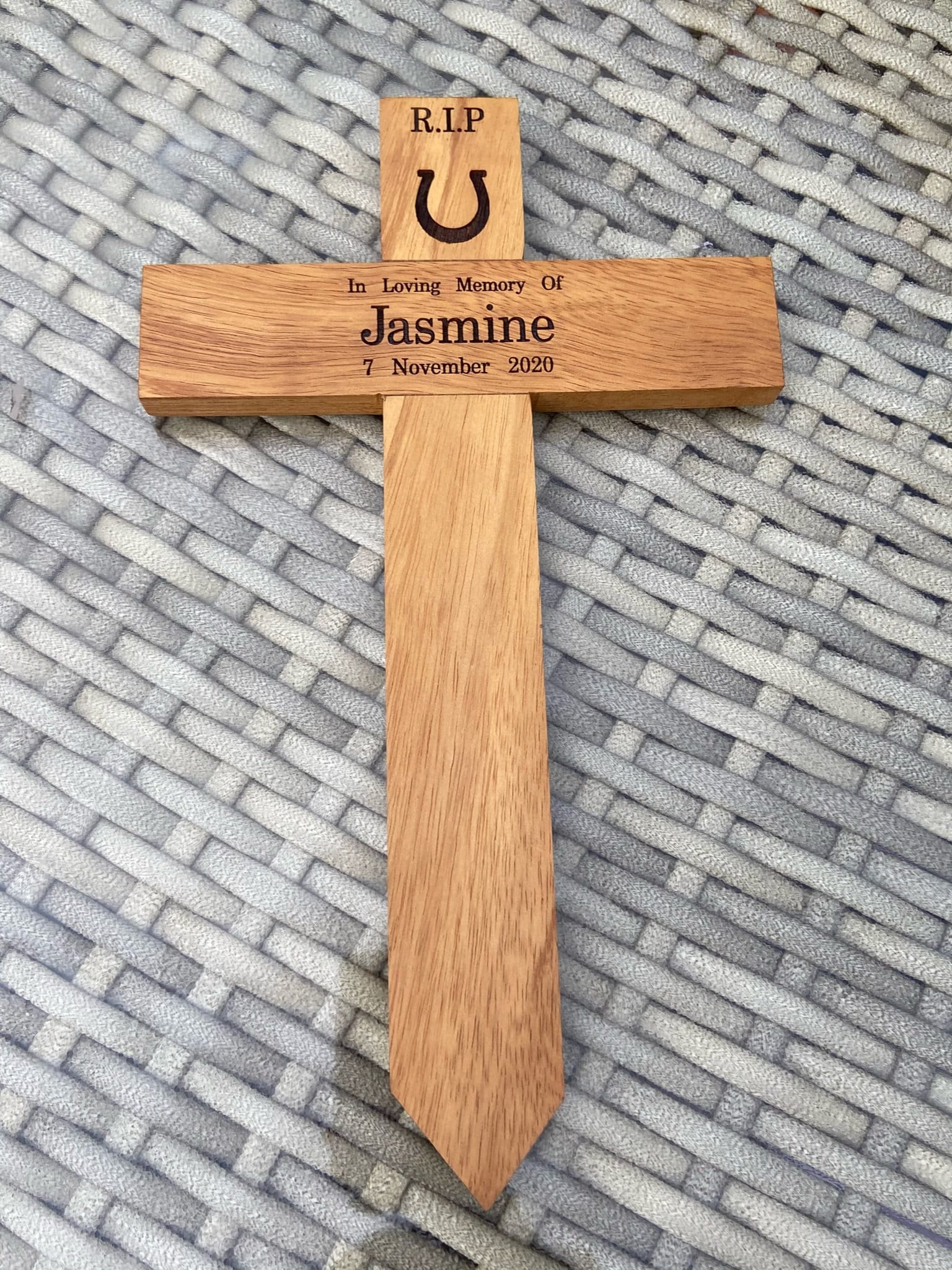 Pet Memorial Engraved Cross Wooden Memorial Cross Grave - Etsy