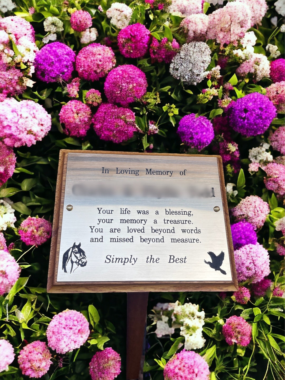 Memorial Stake, Memorial Plaque With Engraving Tree Marker, Grave ...