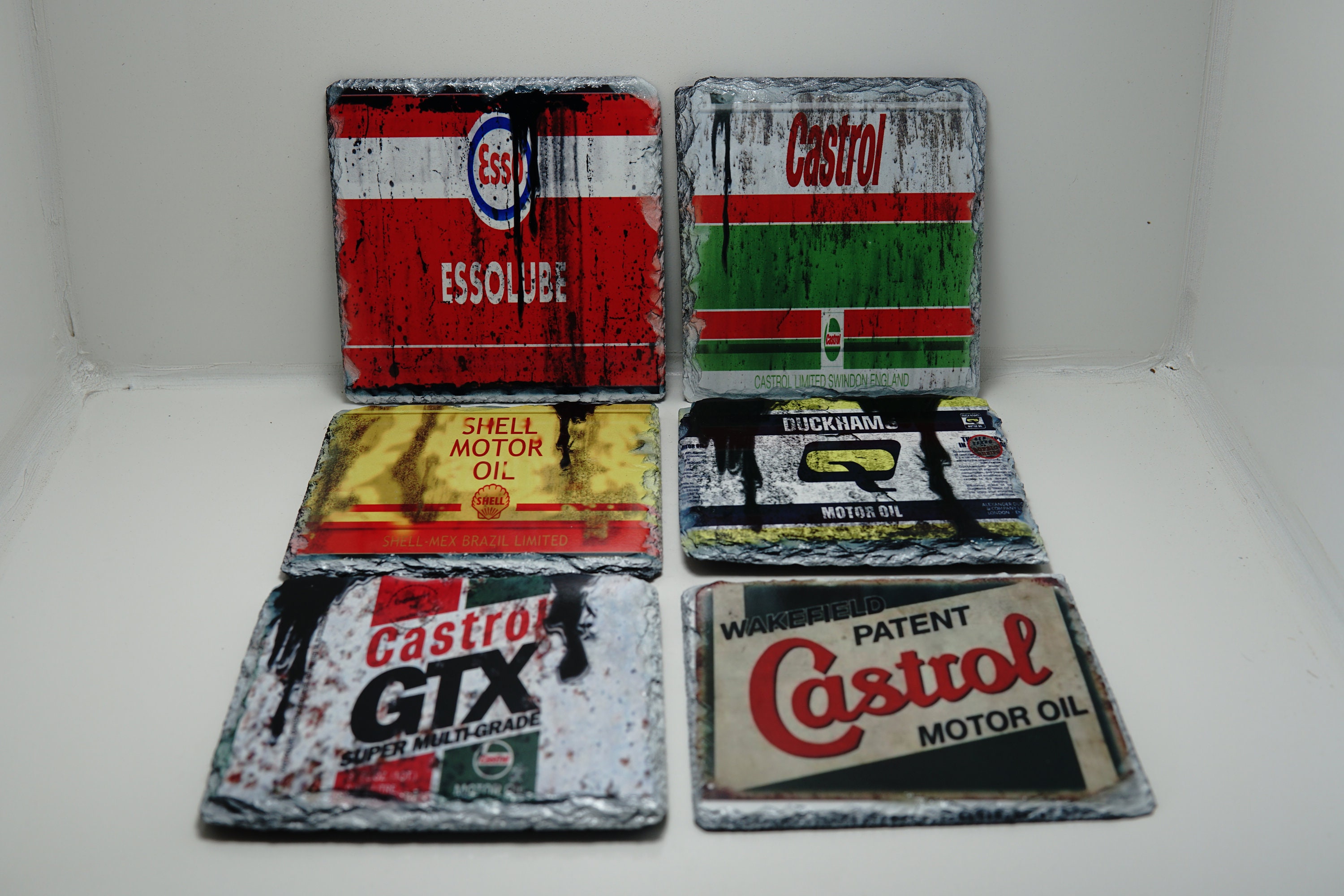 Retro Distressed Oil Can Effect Mug and Coaster Set Gift for - Etsy UK