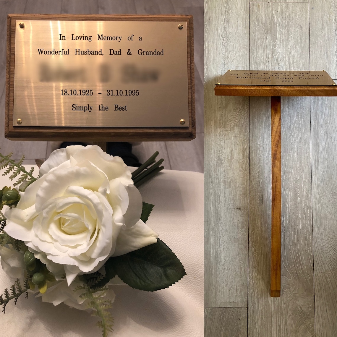 Oak Wooden Memorial Stake Tree Marker Grave Marker Wooden | Etsy