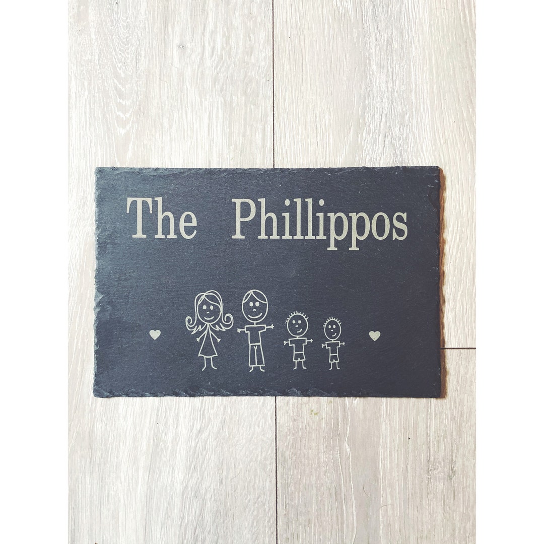 Slate Sign Engraved House Sign Slate Plaque 300 X 200mm - Etsy