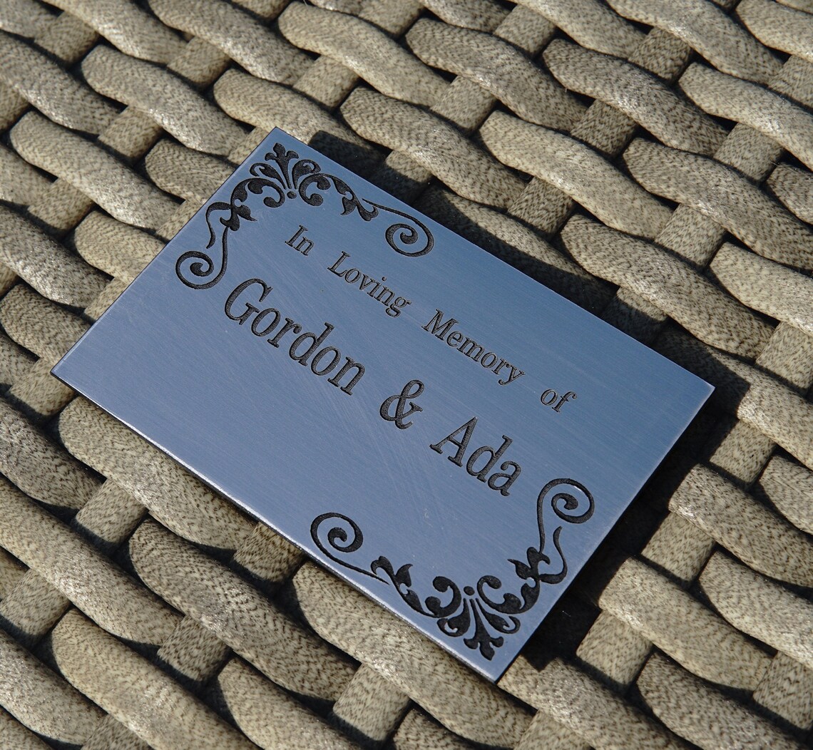 Memorial Plaque, Bench Sign, Personalised Plaque, Engraved Plaque ...