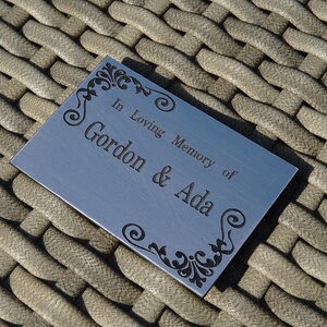 Memorial Plaque, Bench Sign, Personalised Plaque, Engraved Plaque ...