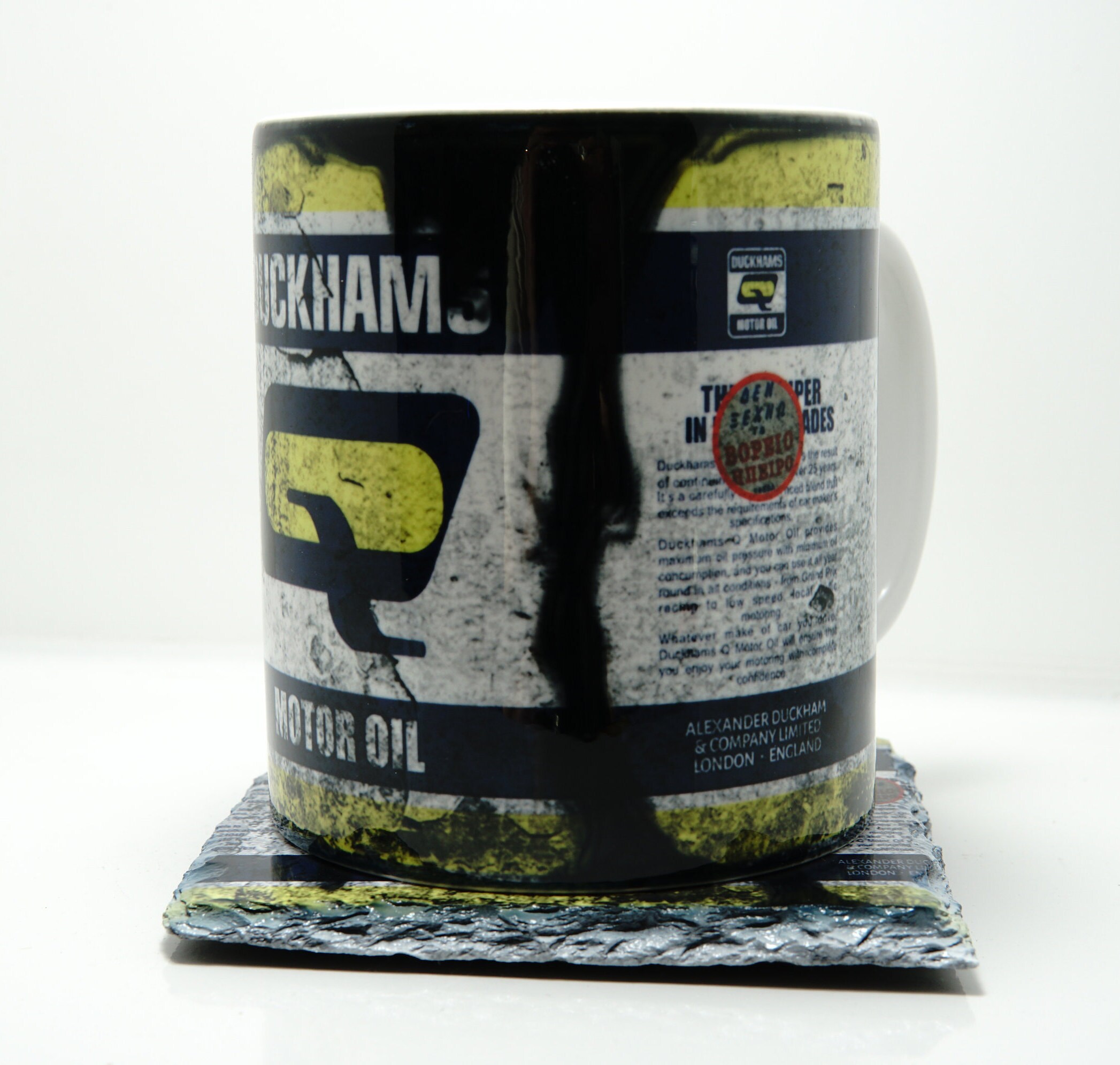 Retro Distressed Oil Can Effect Mug and Coaster Set Gift for - Etsy UK
