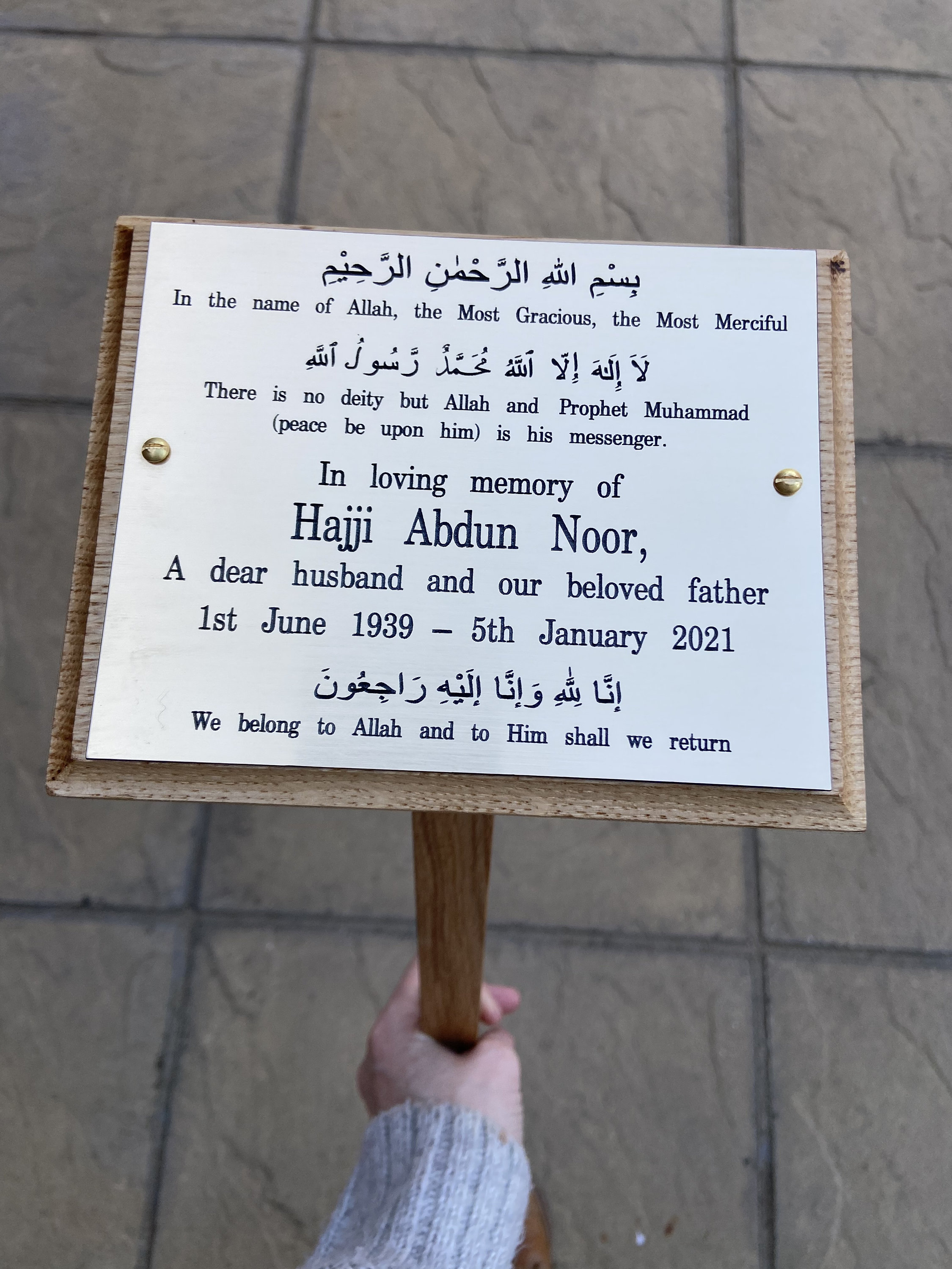 Oak Wooden Memorial Stake Plaque With Engraving Grave - Etsy UK