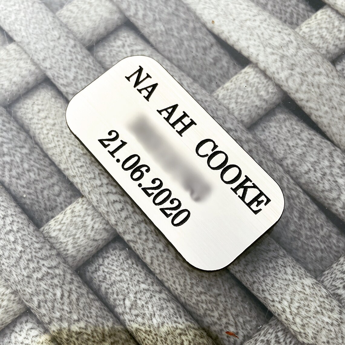 Small Engraved Plaque 50 X 25mm Brushed Brass Effect or | Etsy