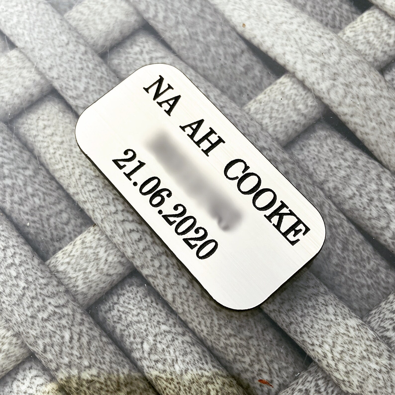 Small Engraved Plaque 50 X 25mm Brushed Brass Effect or | Etsy