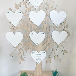 Wedding Table Plan, Seating Chart, Extra Large Tree Table Plan, Rustic ...