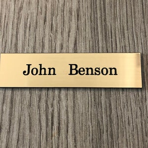 Small Engraved Plaque 50 X 25mm Brushed Brass Effect or Brushed ...