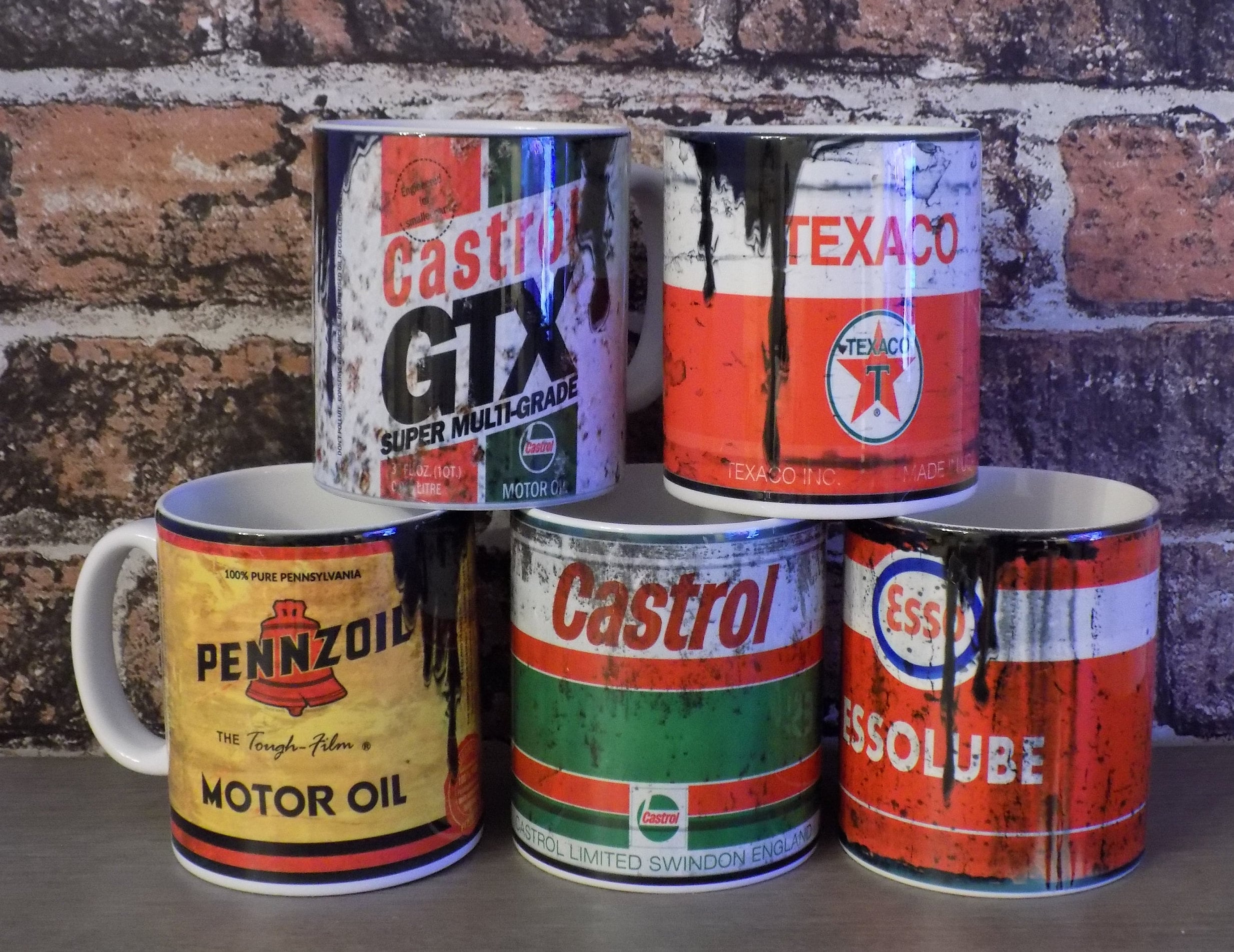 Retro Mugs, Vintage Oil Can Style Mugs, Car Mug, Mug for Dad, for Him ...
