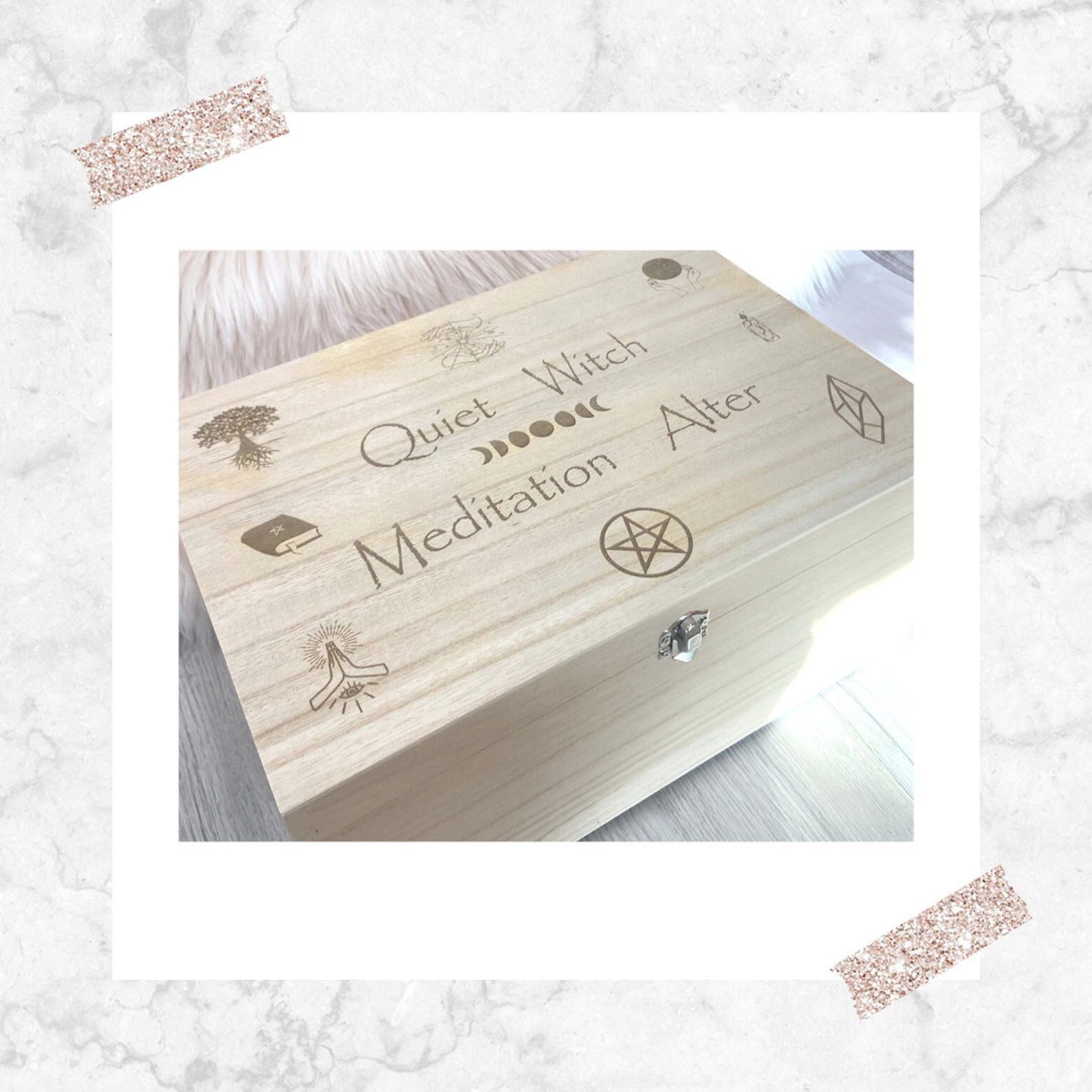 Personalised Large Wooden Memory Box. Hinged Box for - Etsy