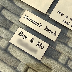 Small Engraved Plaque 50 X 25mm Brushed Brass Effect or Brushed ...