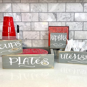 Nesting Paper Plate,silverware,cups and Napkin Holder Tailgating ...