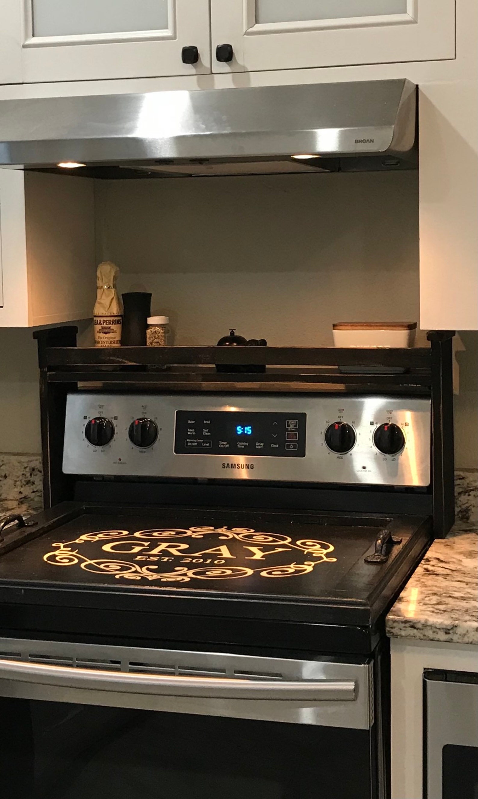 Over Stove Shelf Oven Spice Rack With Rail Bathroom Vanity | Etsy