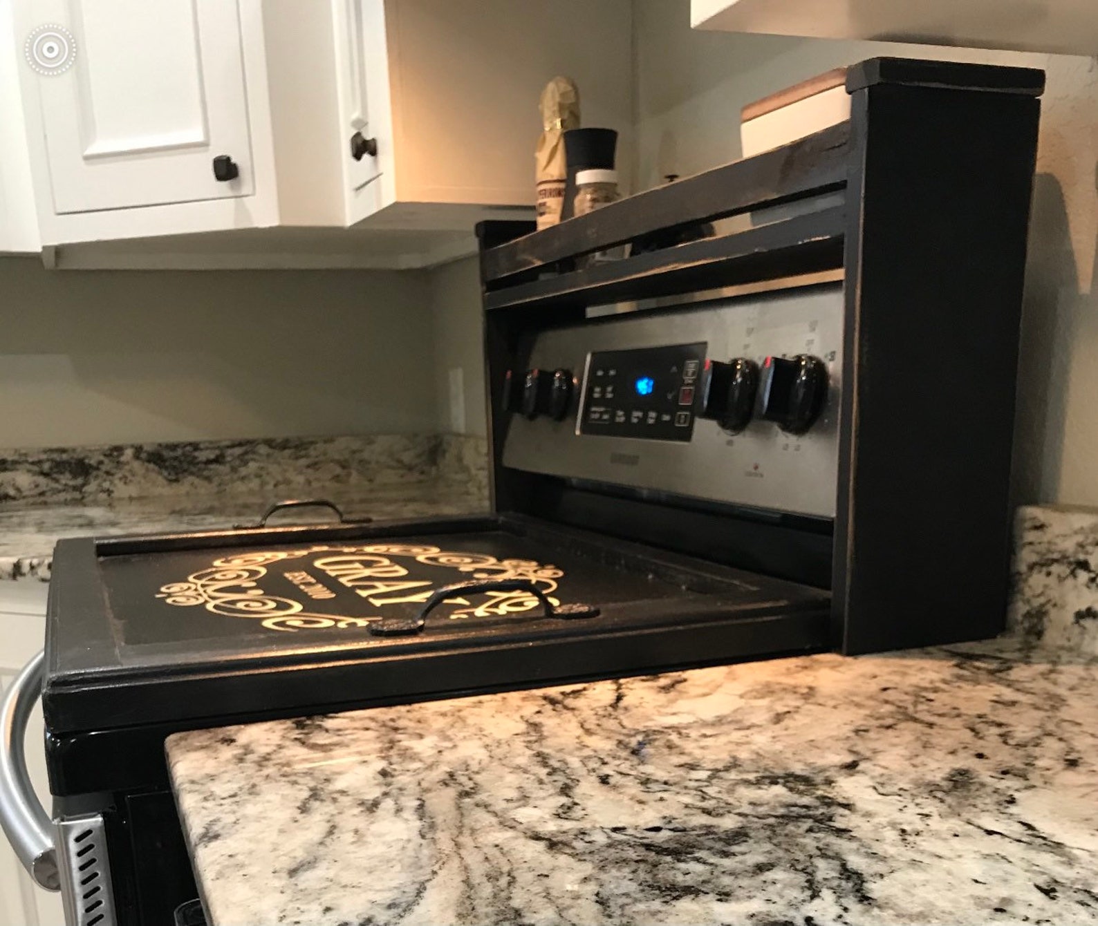 Over Stove Shelf Oven Spice Rack With Rail Bathroom Vanity | Etsy