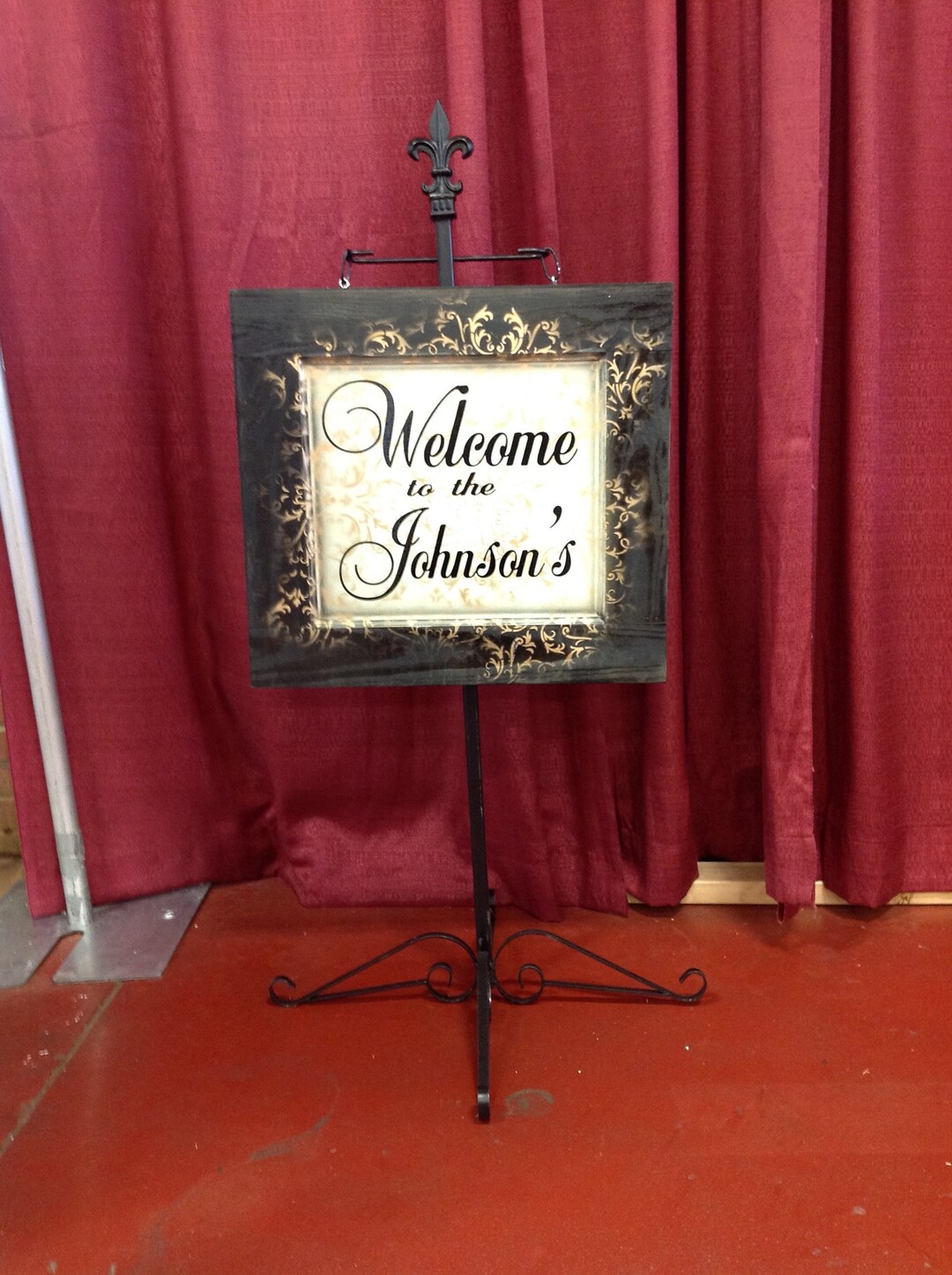 Family Last Name Door Sign, Stand, Entry Stand & Sign Merry Christmas ...