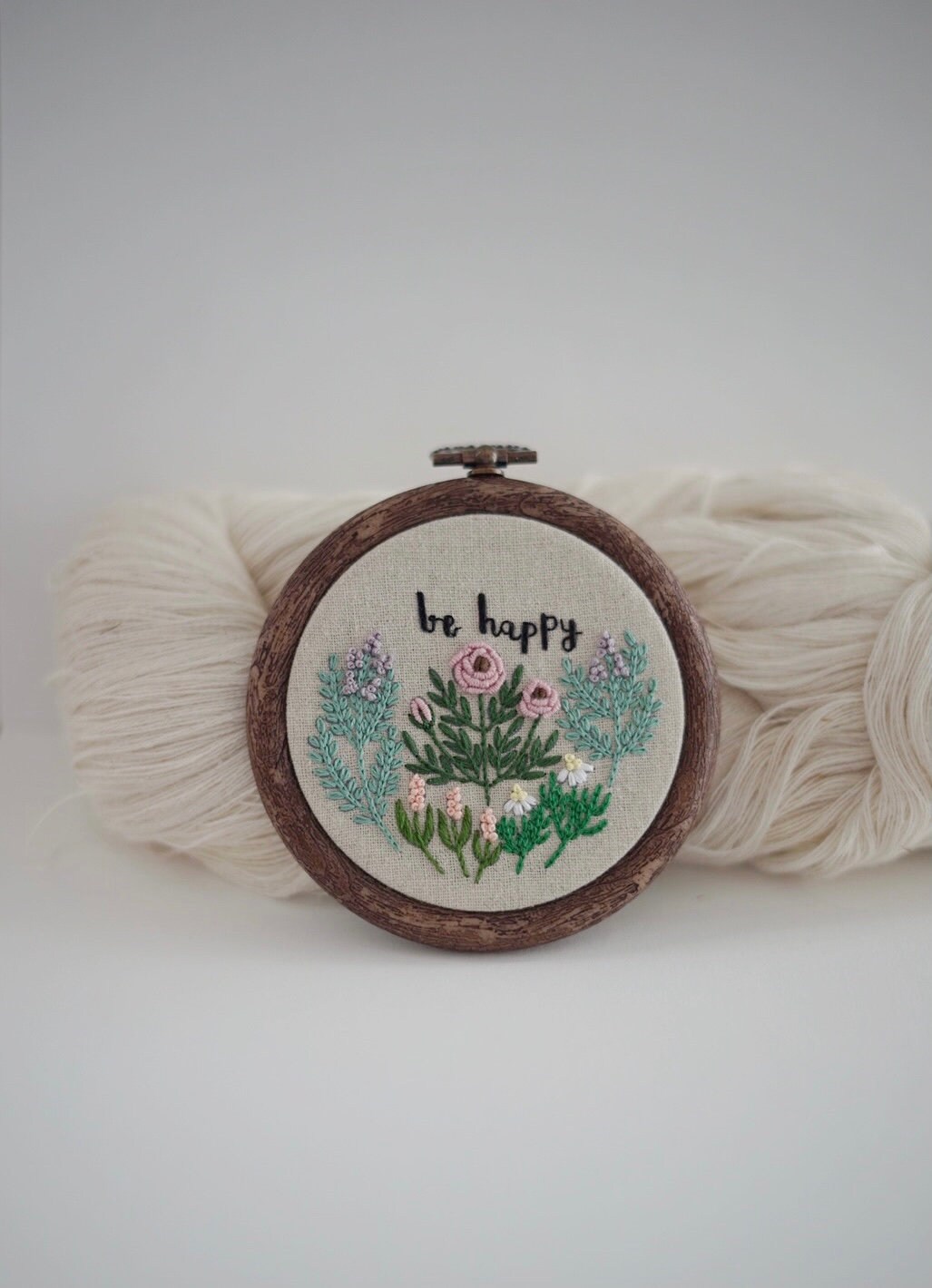 Be happy hand embroidery pattern PDF Instant download | Etsy
