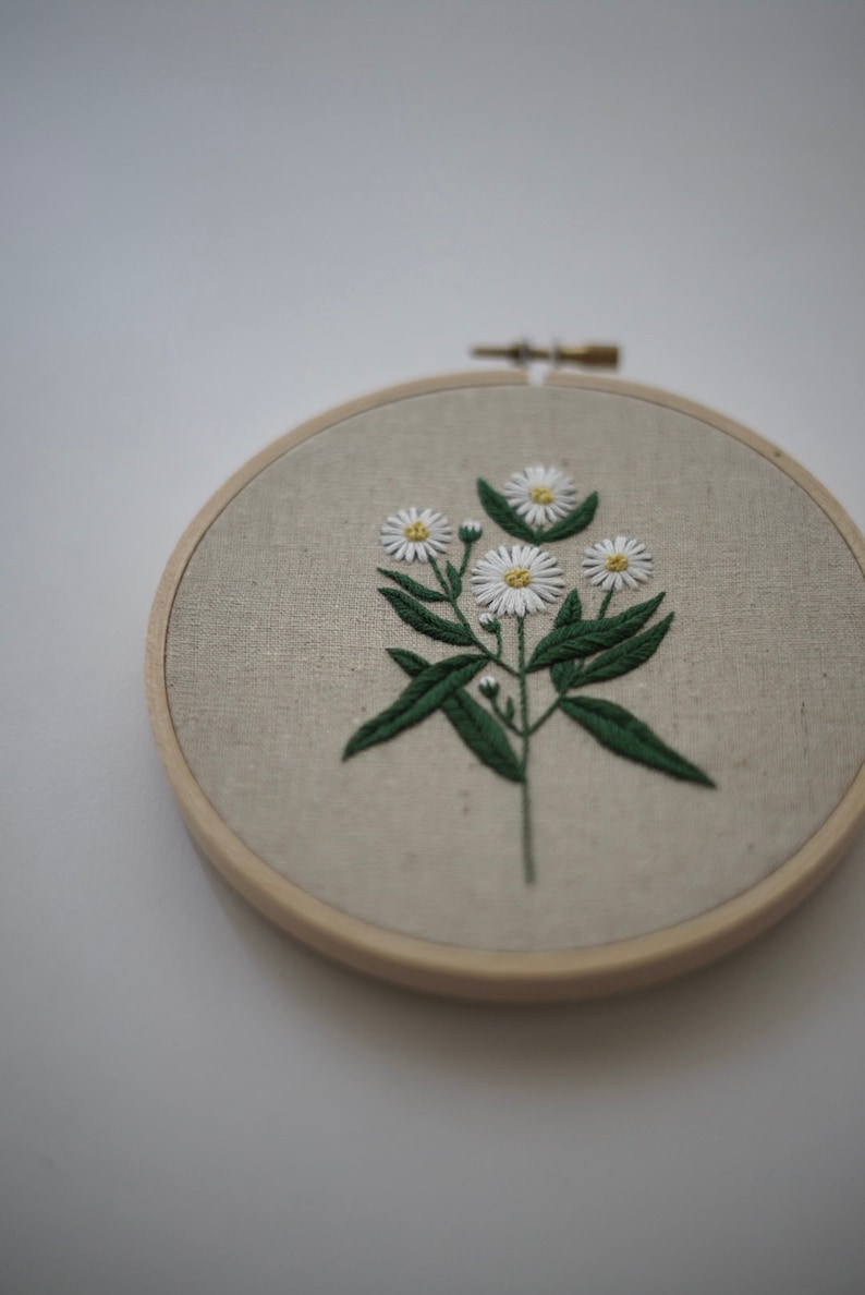 Aster Flower Hand Embroidery Pattern - PDF - Instant Download - Etsy