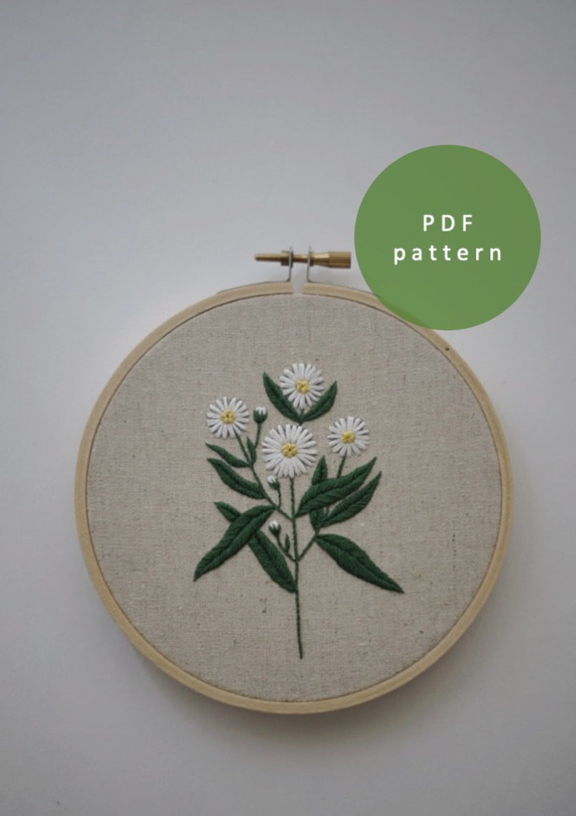 Aster Flower Hand Embroidery Pattern - PDF - Instant Download - Etsy