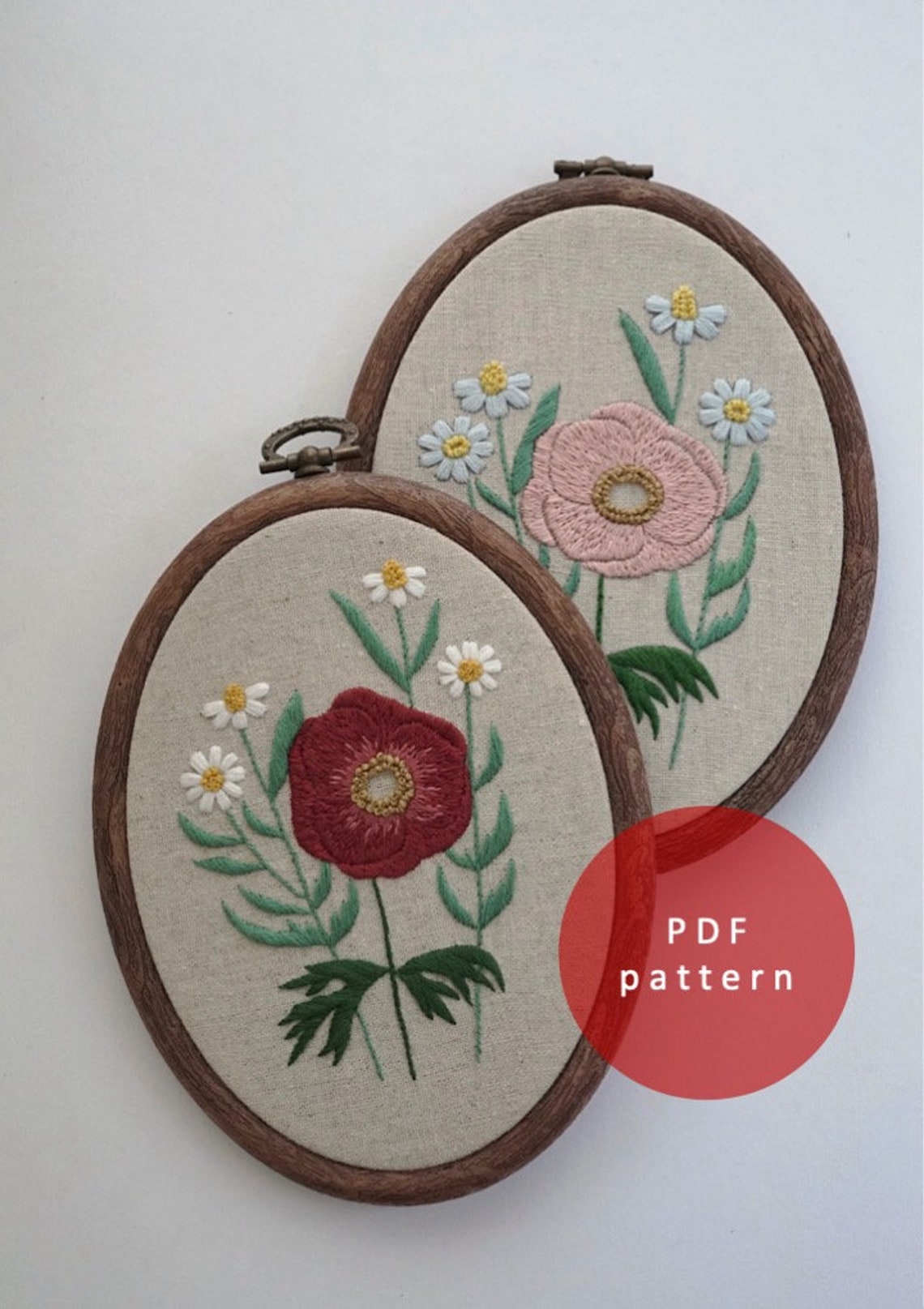 Be Poppy Hand Embroidery Pattern PDF Instant Download - Etsy
