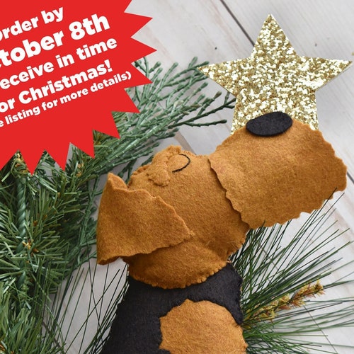 Labrador Christmas Tree Topper // Dog Christmas Decor // Black - Etsy