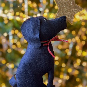 Labrador Christmas Tree Topper // Dog Christmas Decor // Black Yellow ...